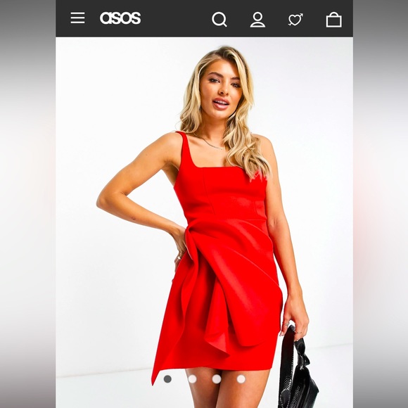 ASOS | Dresses | Asos Design Cami Square Neck Side Pep Mini Dress In ...